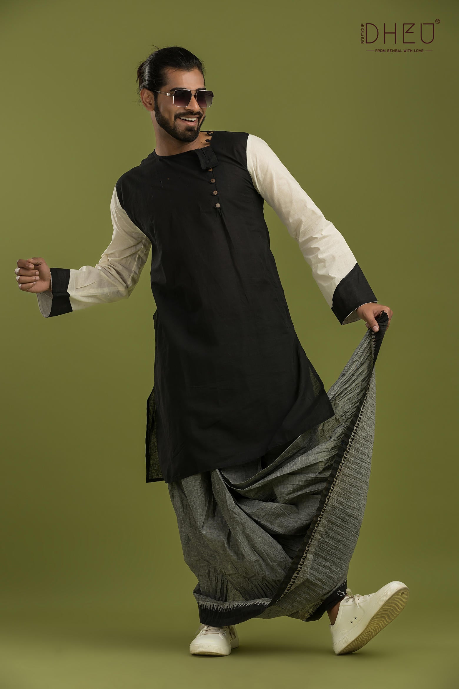 Rowdy Wrestling-Casual Style Kurta-Dhoti Full Set | Dheu