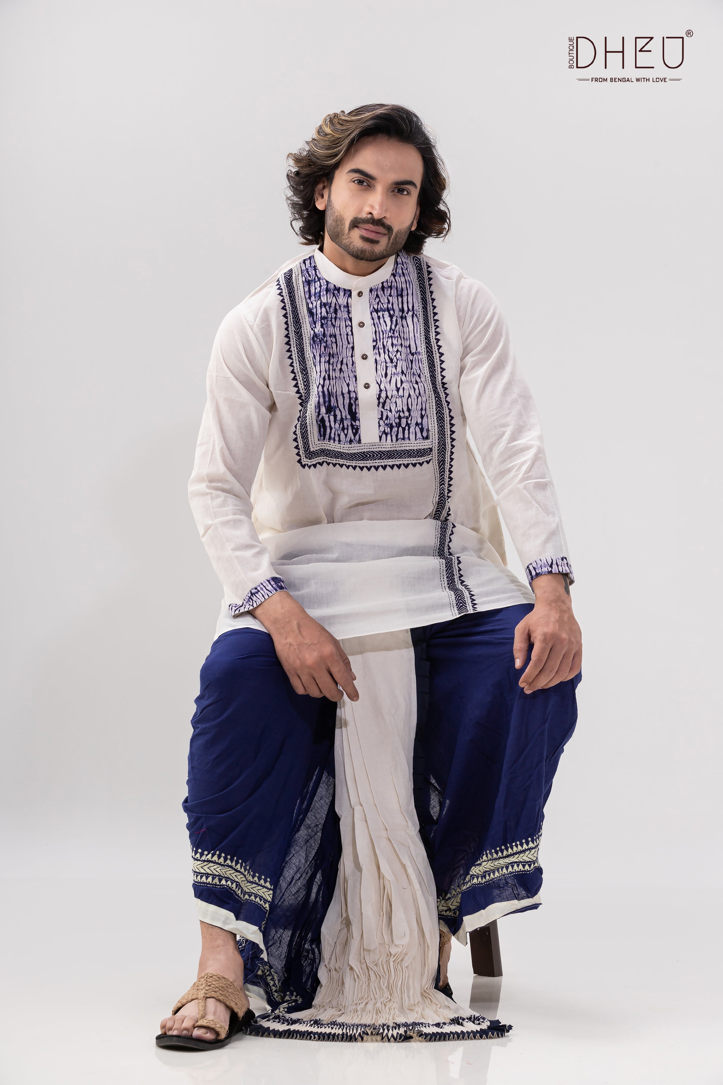 Agantuk-Kurta+Dhoti(Optional) | Dheu