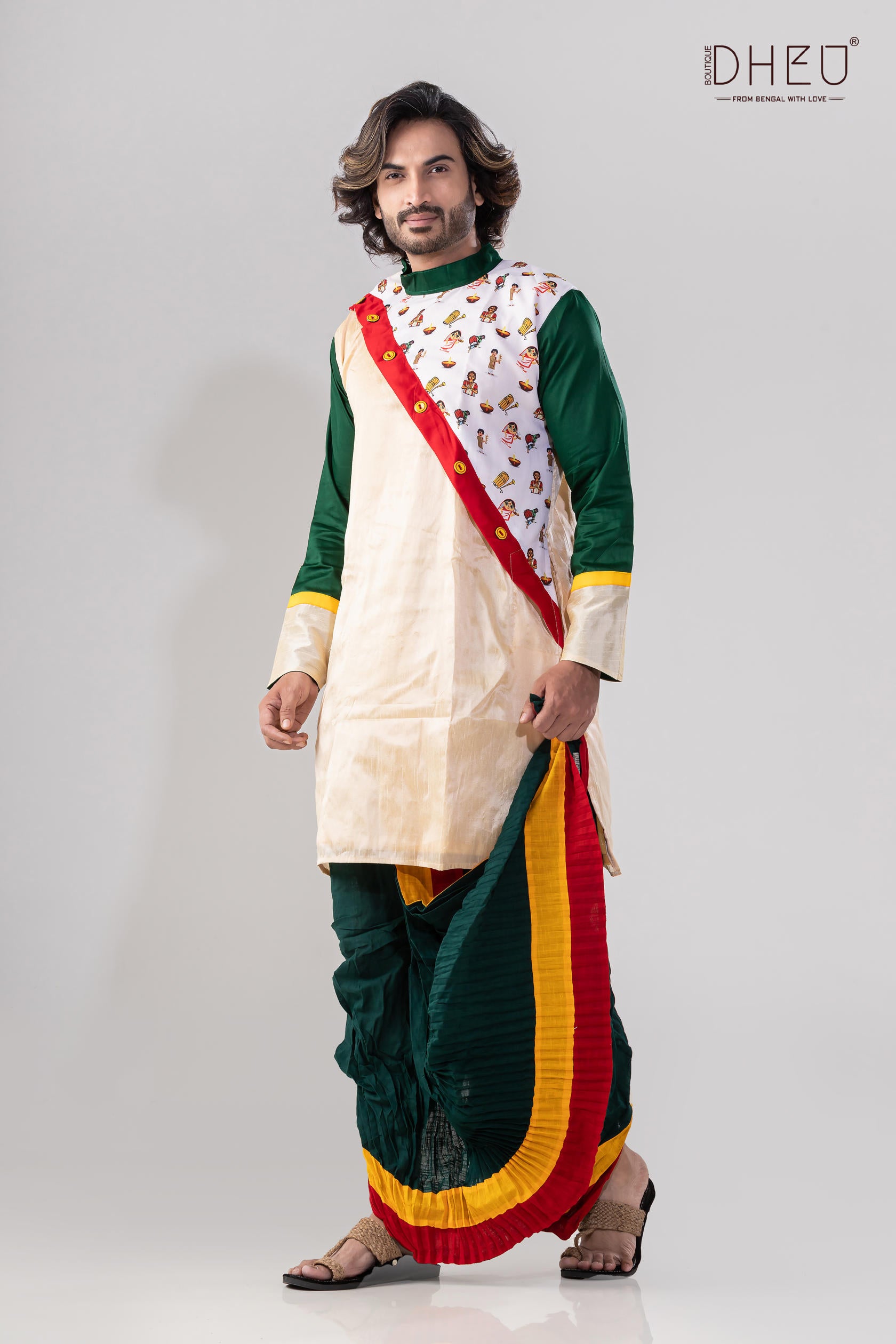 Dheu Exclusive Designer Kurta Dhoti(Optional) Set | Dheu