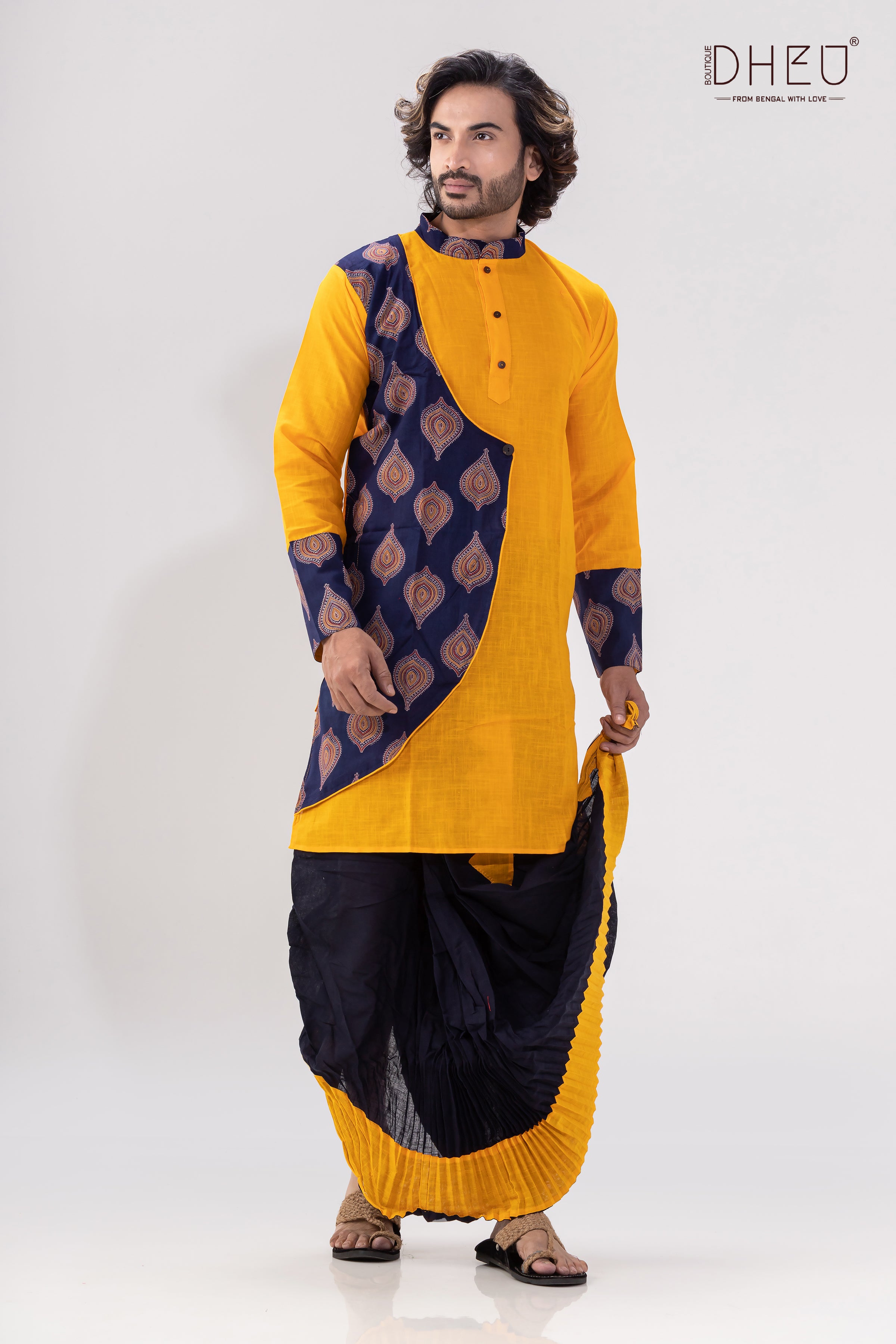 Dheu Exclusive Designer Kurta Dhoti(Optional) Set | Dheu