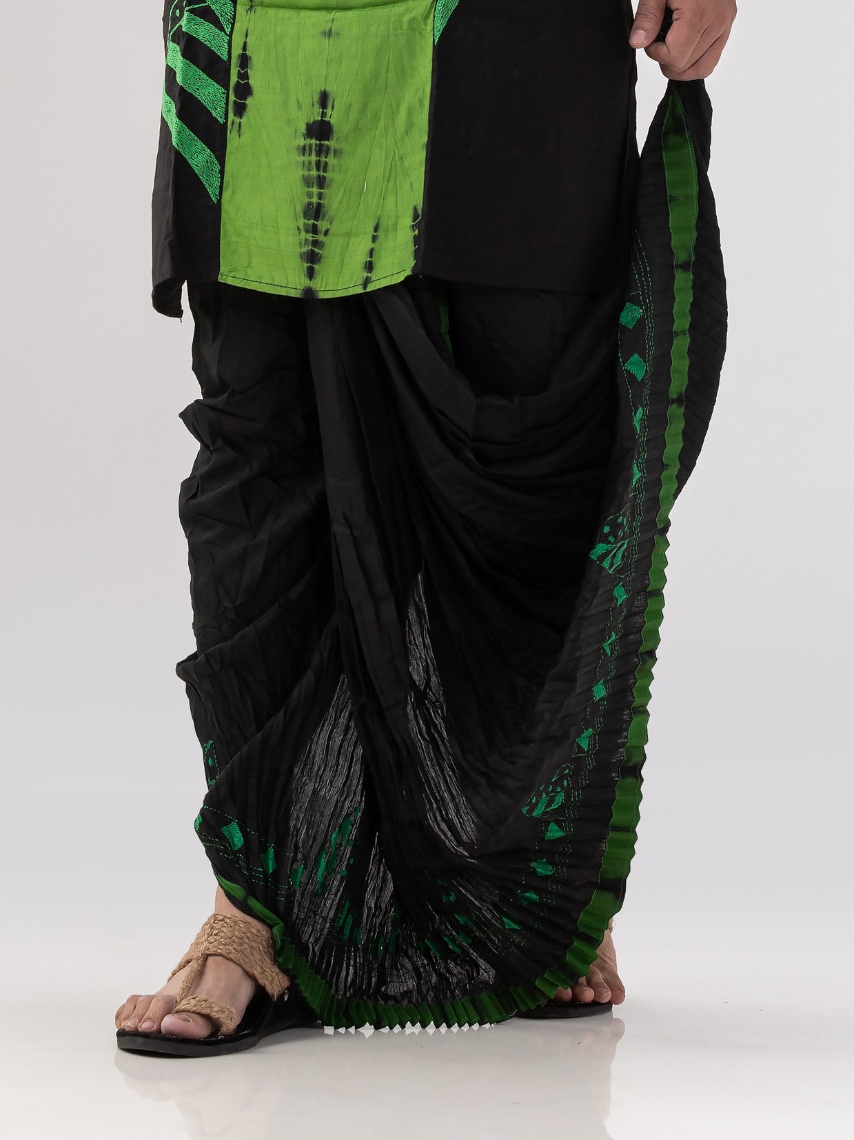 Designer Kantha Dhoti- Ready to wear | Dheu