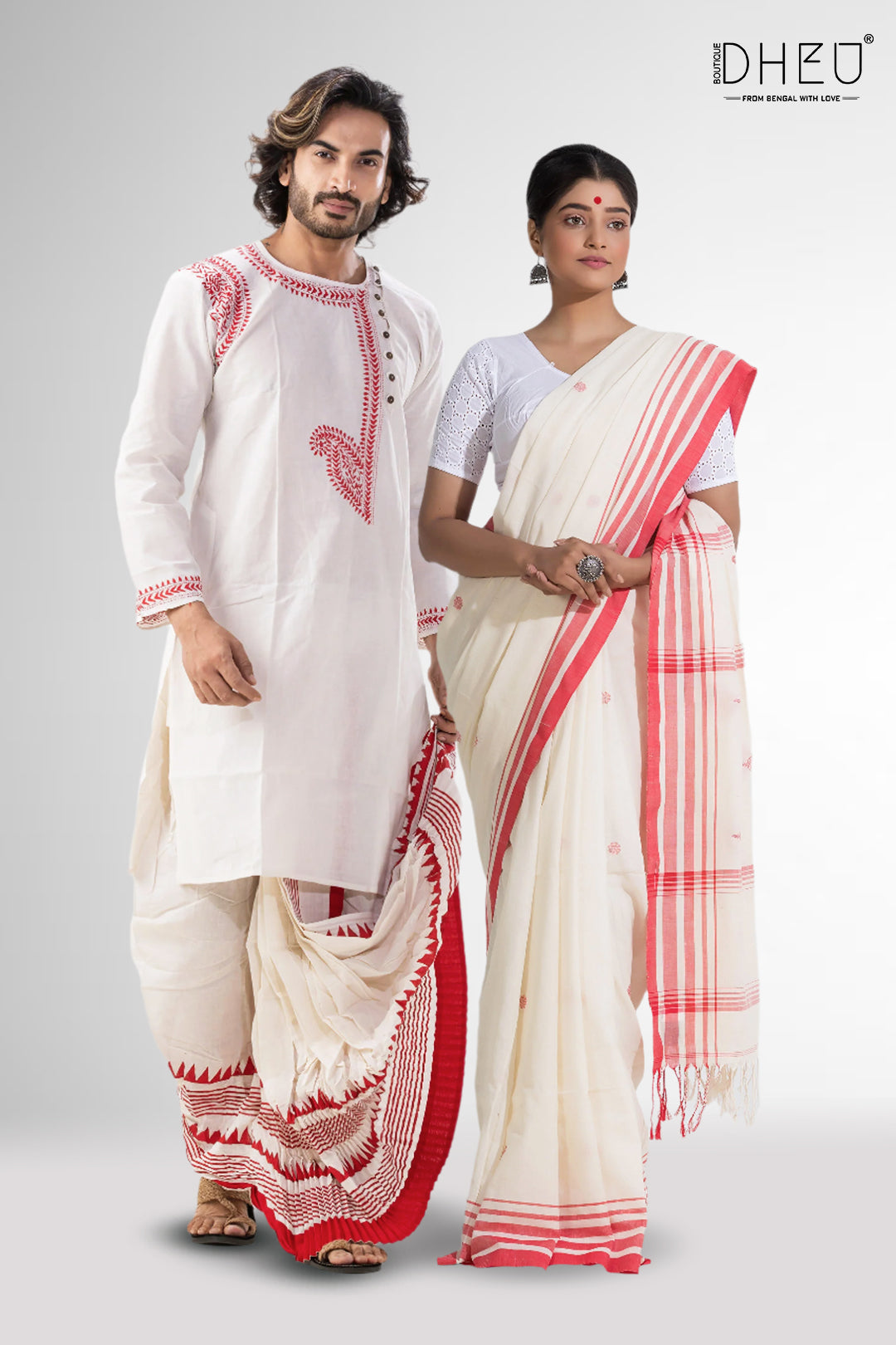 Designer Saree & Kurta Couple Set | Dheu
